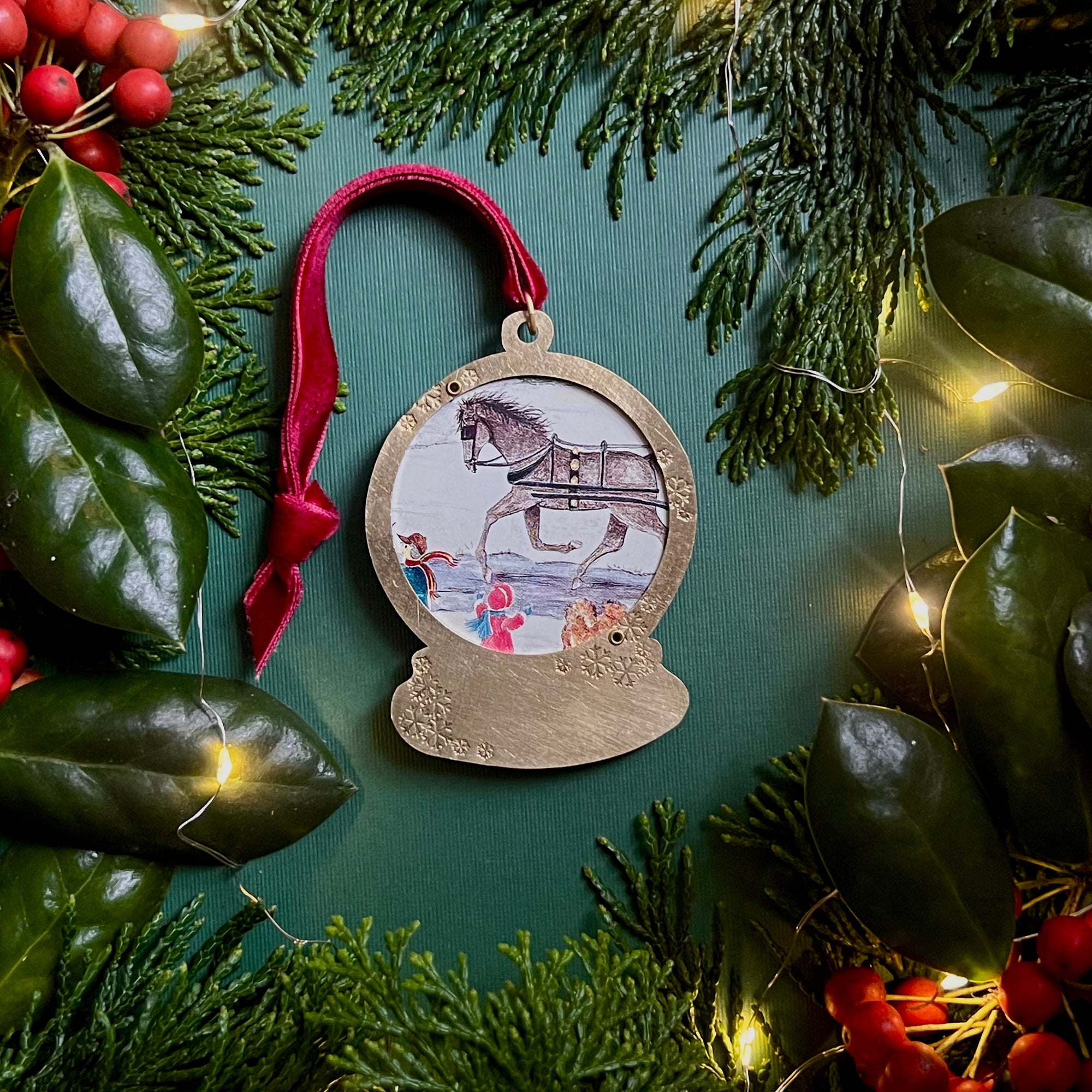 Snow Globe Ornament, Winter Wonderland 1